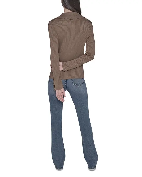 Karl Lagerfeld Paris Ribbed Sweater - Vicuna