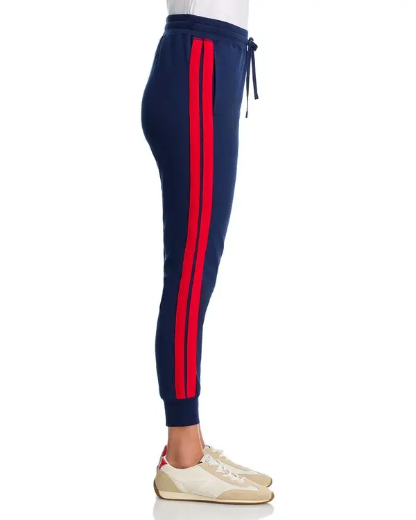 Aqua Racing Stripe Sweatpants