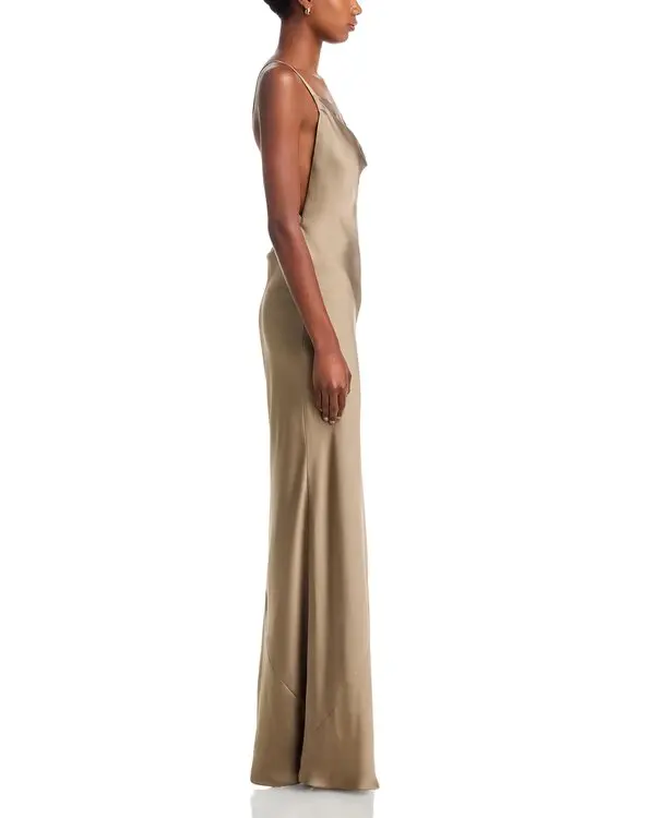 Norma Kamali Crossback Bias Gown - Elm