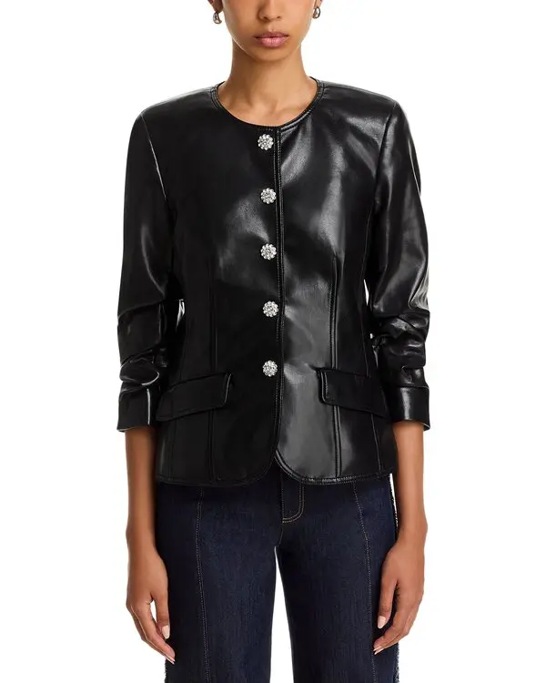 Cinq À Sept Chris Faux Leather Jacket