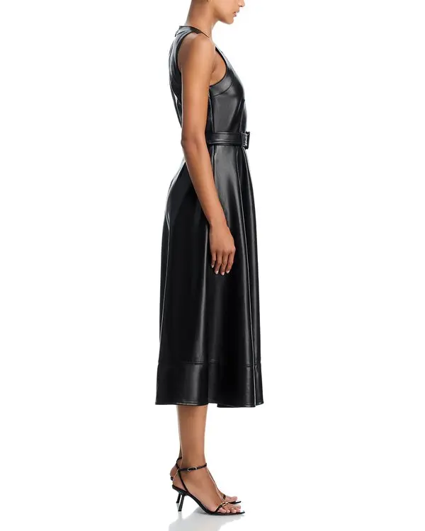 Cinq À Sept Zelda Faux Leather Dress - Black