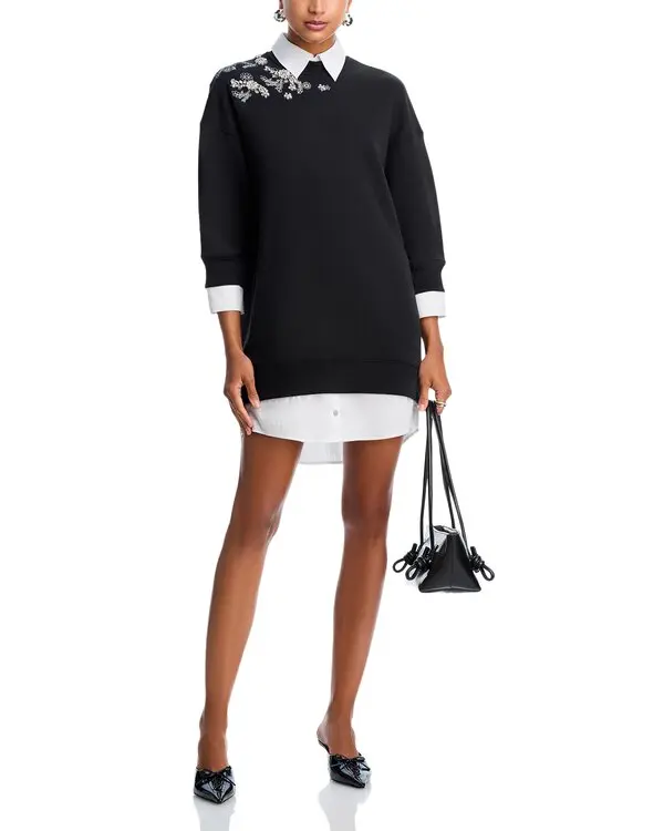Cinq À Sept Justina Sweater Overlay Dress