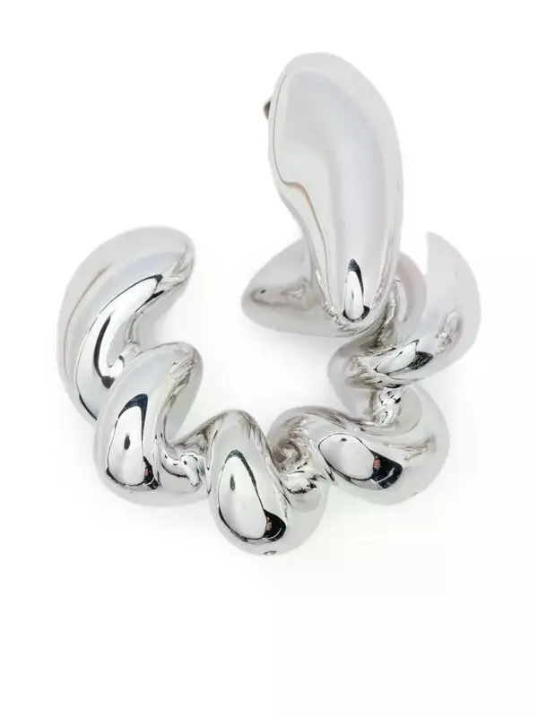 MARIA BLACK Coil Inverted Earrings - Silver