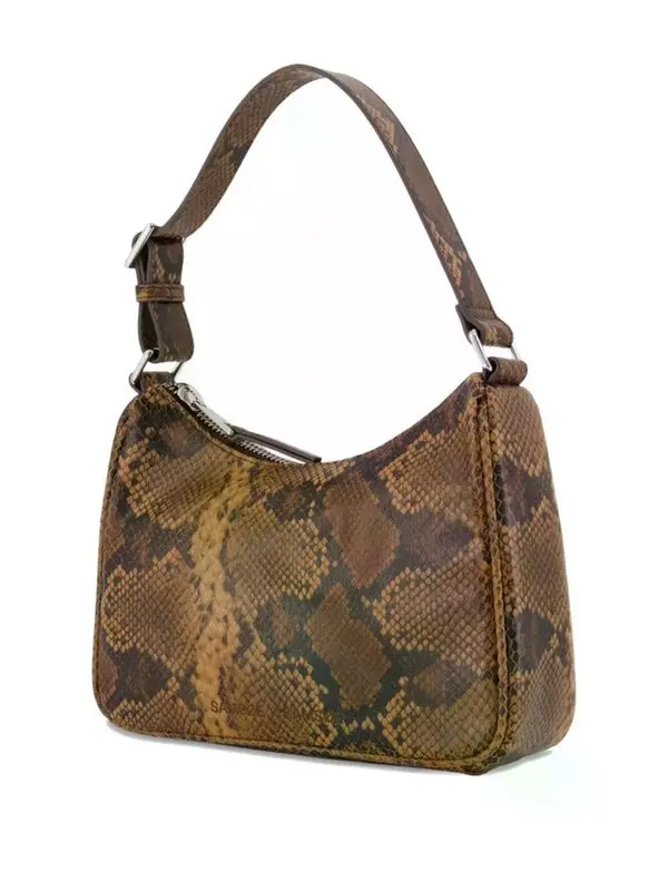 SAMSOE SAMSOE Sacima Snakeskin-effect Shoulder Bag - Brown