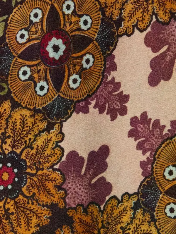 La DoubleJ Floral-patterned Wool Cape