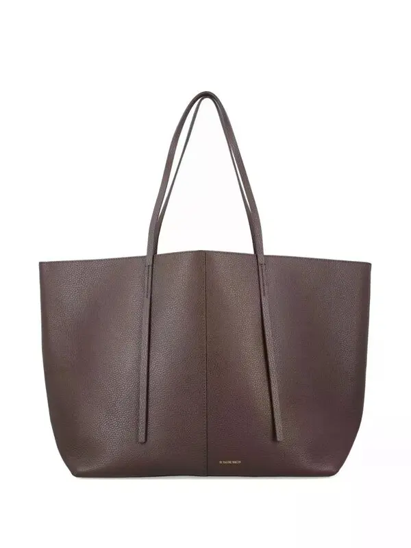 BY MALENE BIRGER Abilla Leather Tote Bag - Brown