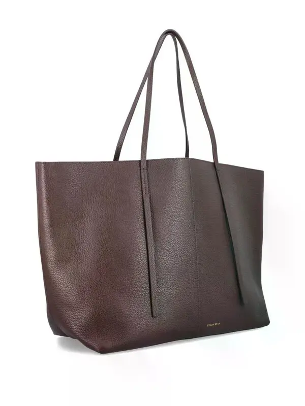 BY MALENE BIRGER Abilla Leather Tote Bag - Brown
