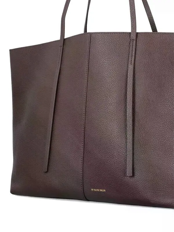 BY MALENE BIRGER Abilla Leather Tote Bag - Brown