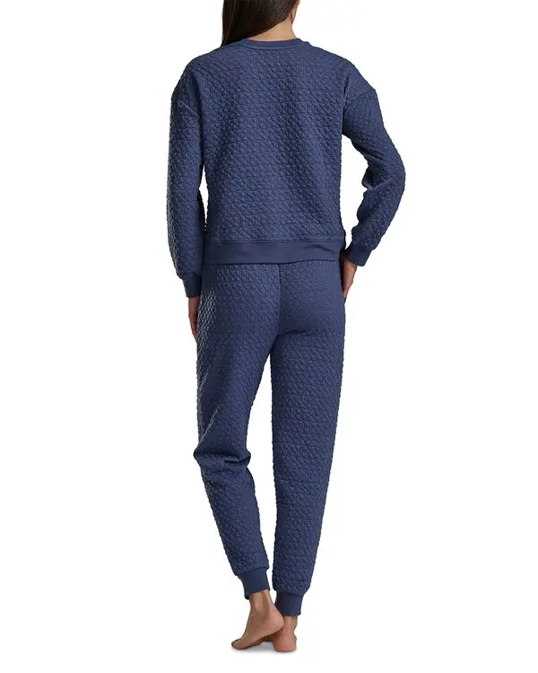 Splendid Long Sleeve Jogger Set - Blue Indigo Quilted Heart