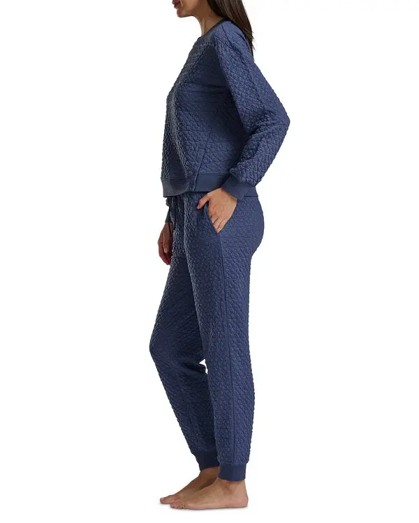 Splendid Long Sleeve Jogger Set - Blue Indigo Quilted Heart
