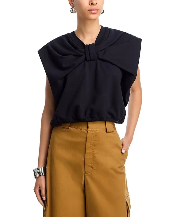 3.1 Phillip Lim Bow Drape Top - Black