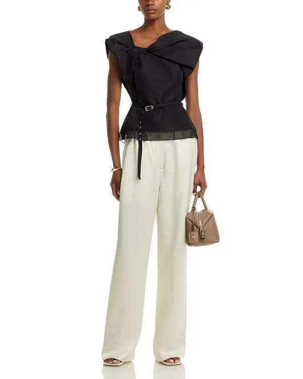3.1 Phillip Lim Draped Bow Belted Top