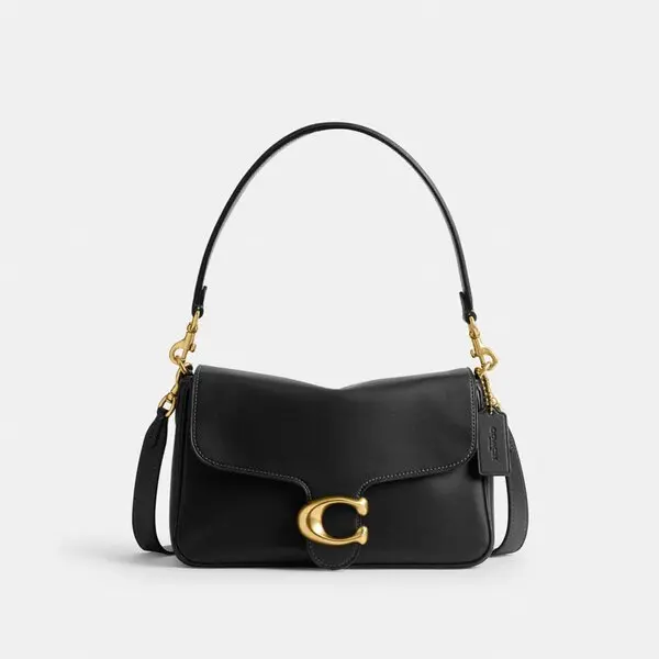 COACH® Soft Tabby Shoulder Bag - Smooth Leather/brass/black