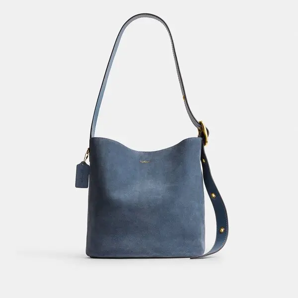 COACH OUTLET Coach® Bleecker Bucket Bag - Brass/light Denim