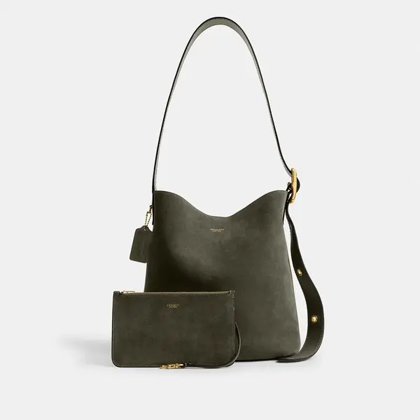 COACH OUTLET Coach® Bleecker Bucket Bag - Brass/olive