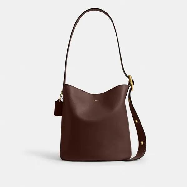 COACH® Bleecker Bucket Bag - Natural Grain Leather/brass/maple