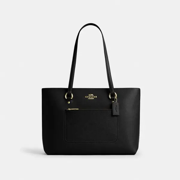 COACH® Station Tote Bag - Crossgrain Leather/gold/black