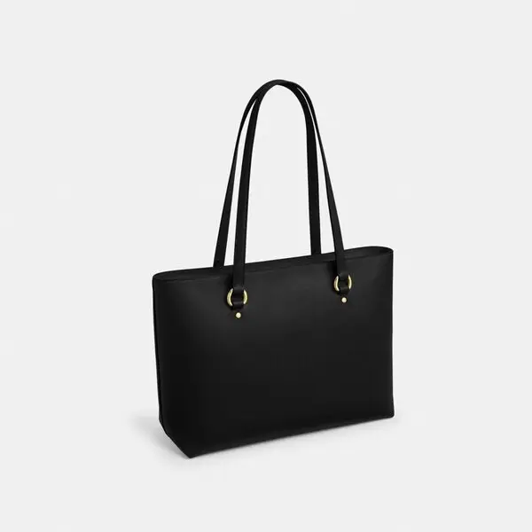 COACH® Station Tote Bag - Crossgrain Leather/gold/black