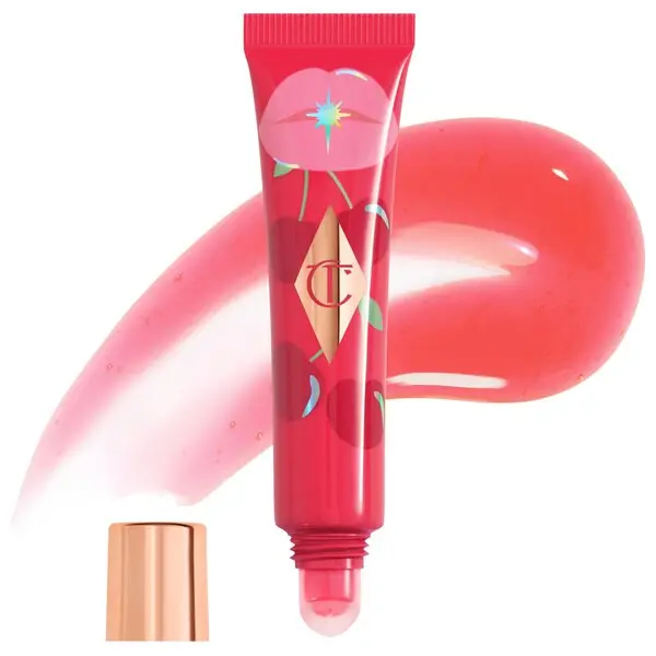 Charlotte Tilbury Unreal Lips Healthy Glow Nectar Lip Oil With Hyaluronic Acid And Vitamin E - Juicylicious Cherry Glaze