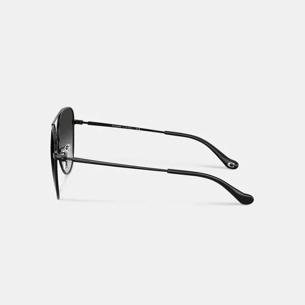 COACH Metal Pilot Sunglasses - Black