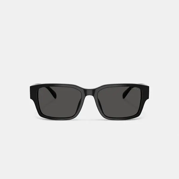 COACH Maxi Sculpted C Narrow Square Sunglasses - Black