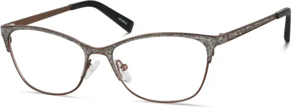 Zenni Browline Eyeglasses Full Rim Frame - Bronze