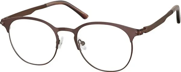 Zenni Browline Eyeglasses Stainless Steel - Brown