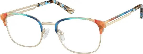 Zenni Browline Eyeglasses Full Rim Frame - Rainbow