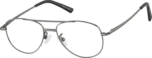 Zenni Minimalist Aviator Full Rim Frame - Gray