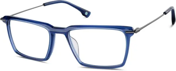 Zenni Rectangle Full Rim Eyeglasses - Blue