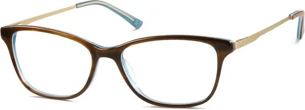 Zenni Rectangle Full Rim Frame - Brown