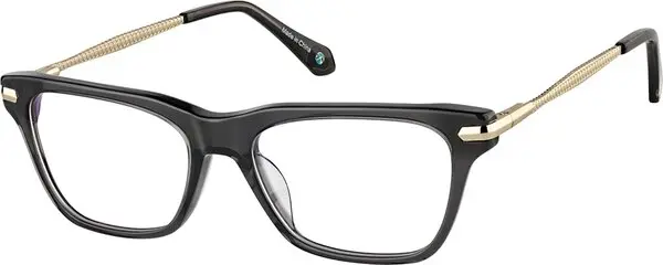 Zenni Rectangle Full Rim Frame Glasses - Gray