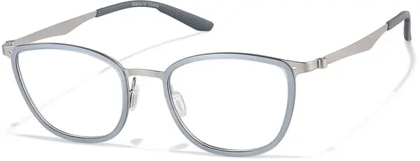 Zenni Rectangle Full Rim Frame Glasses - Gray
