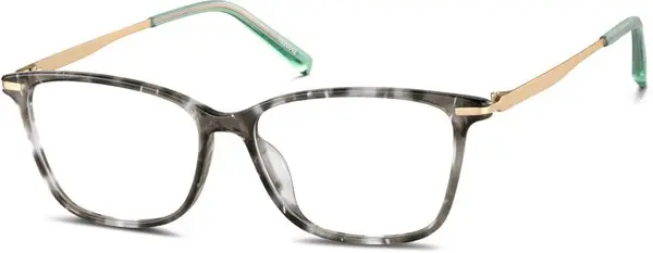Zenni Rectangle Full Rim Eyeglasses - Marble