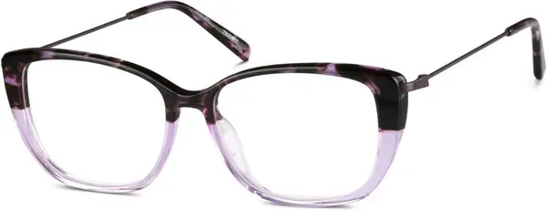 Zenni Rectangle Full Rim Eyeglasses - Purple