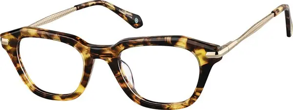 Zenni Rectangle Full Rim Frame Glasses - Tortoiseshell