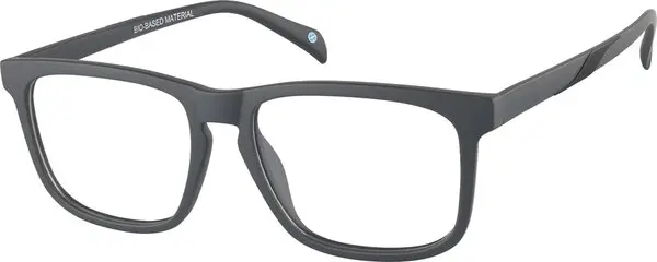 Zenni Sporty Square Full Rim Frame Eyeglasses - Gray