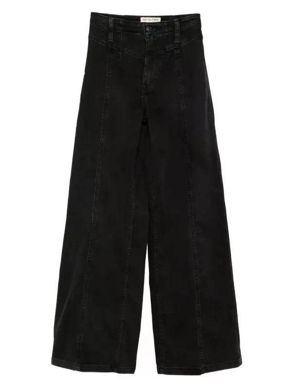 Free People Libre Wide-leg Jeans - Black