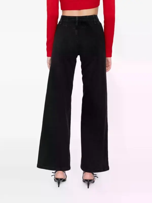 Free People Libre Wide-leg Jeans - Black