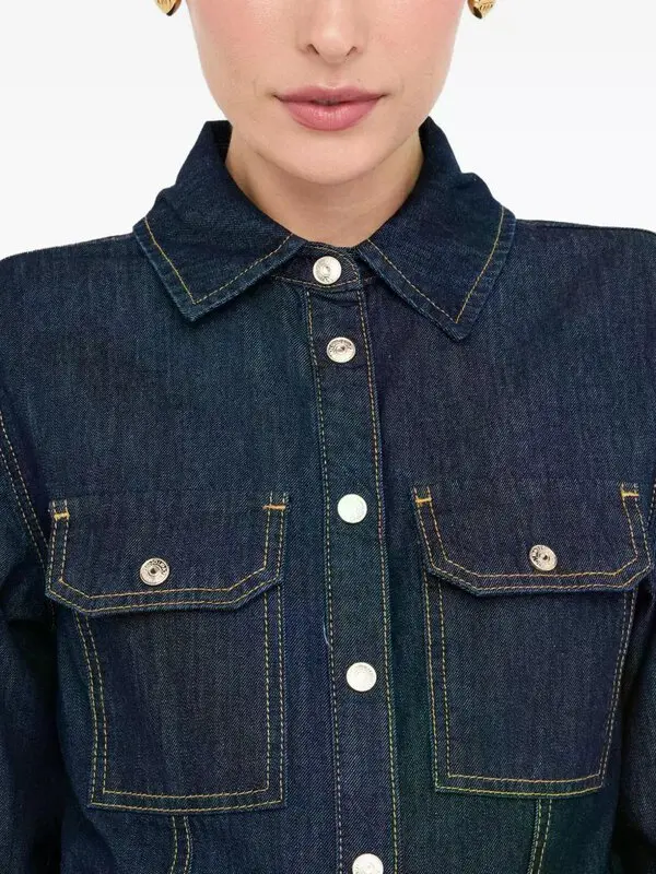 Liu Jo Contrast-stitching Denim Shirt
