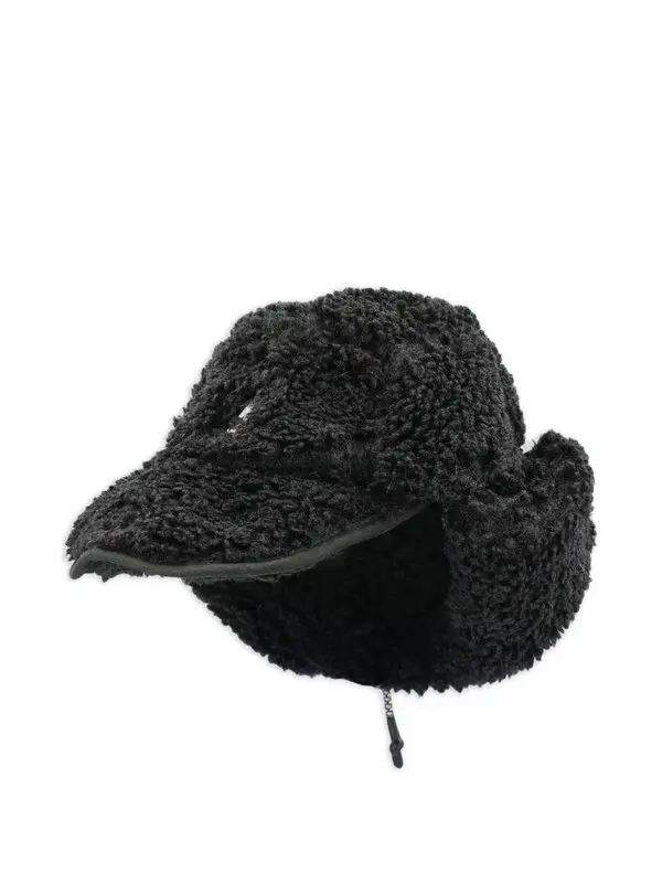 KANGOL Fleece Ear-flap Hat - Black