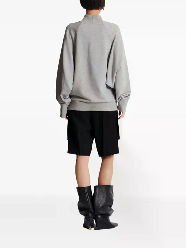 Balmain Animal Print Turtleneck Sweatshirt