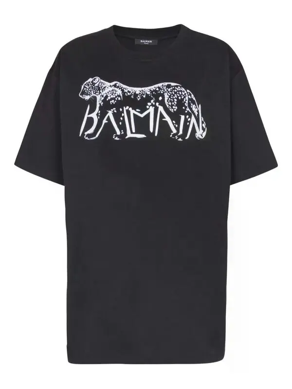 Balmain Leopard-print Graphic T-shirt