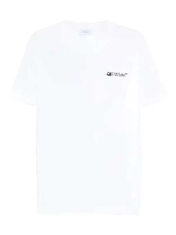 Off-White Logo-embroidered T-shirt - White