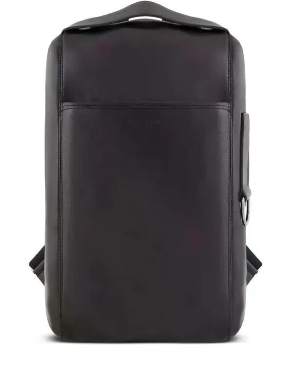 Giorgio Armani Leather Backpack - Black