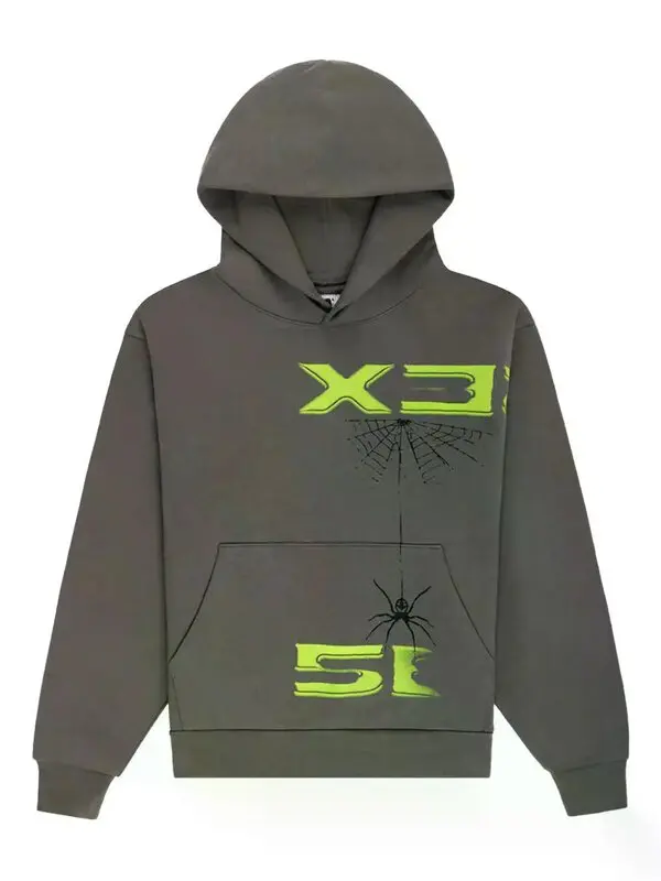 SP5DER Spider-web-print Hoodie
