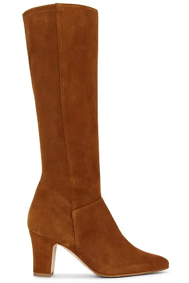 Manolo Blahnik Pitana 70 Suede Boot - Medium Brown