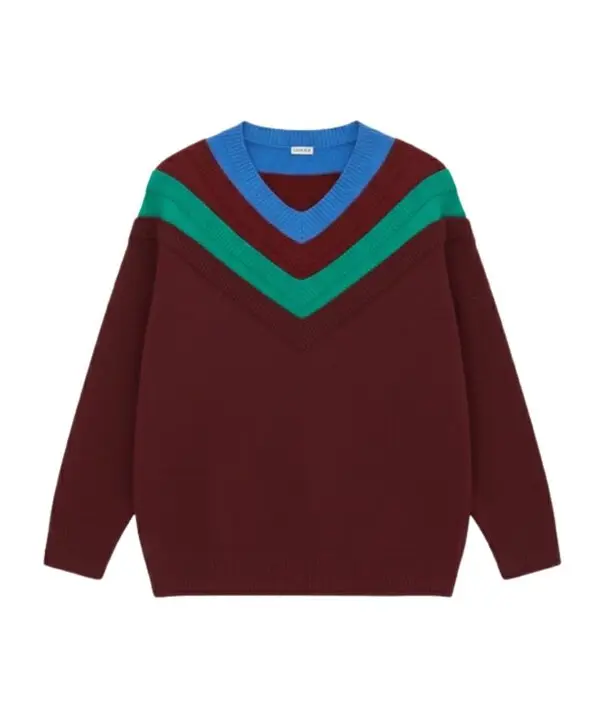Loewe Sweater In Wool - Green/red/multicolor