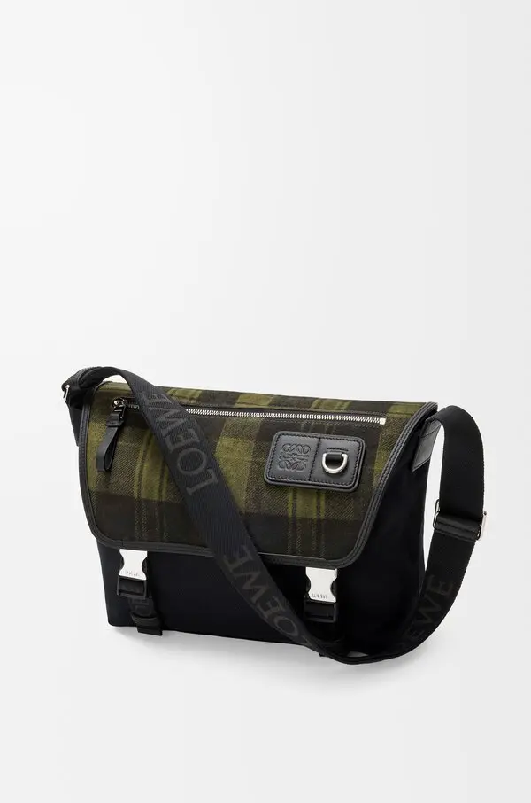 Loewe Medium Flex Messenger - Khaki/black