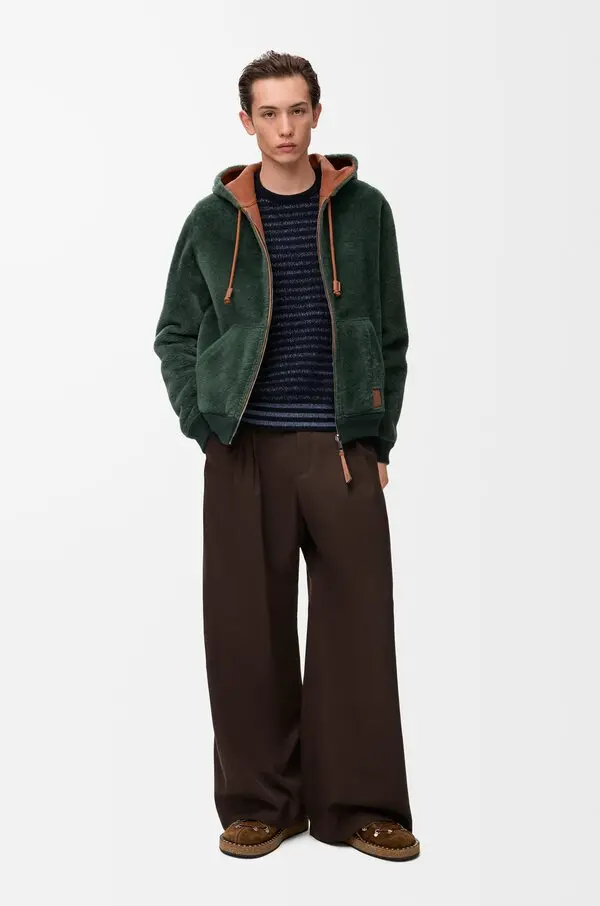Loewe Hooded Shearling Zip-up